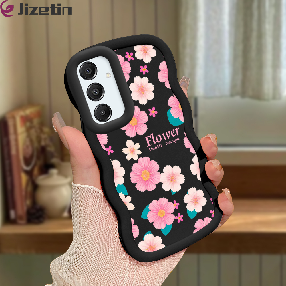 Jizetin for Samsung A16 5G Back Cover Pink White Flowers Macaron Bright ...