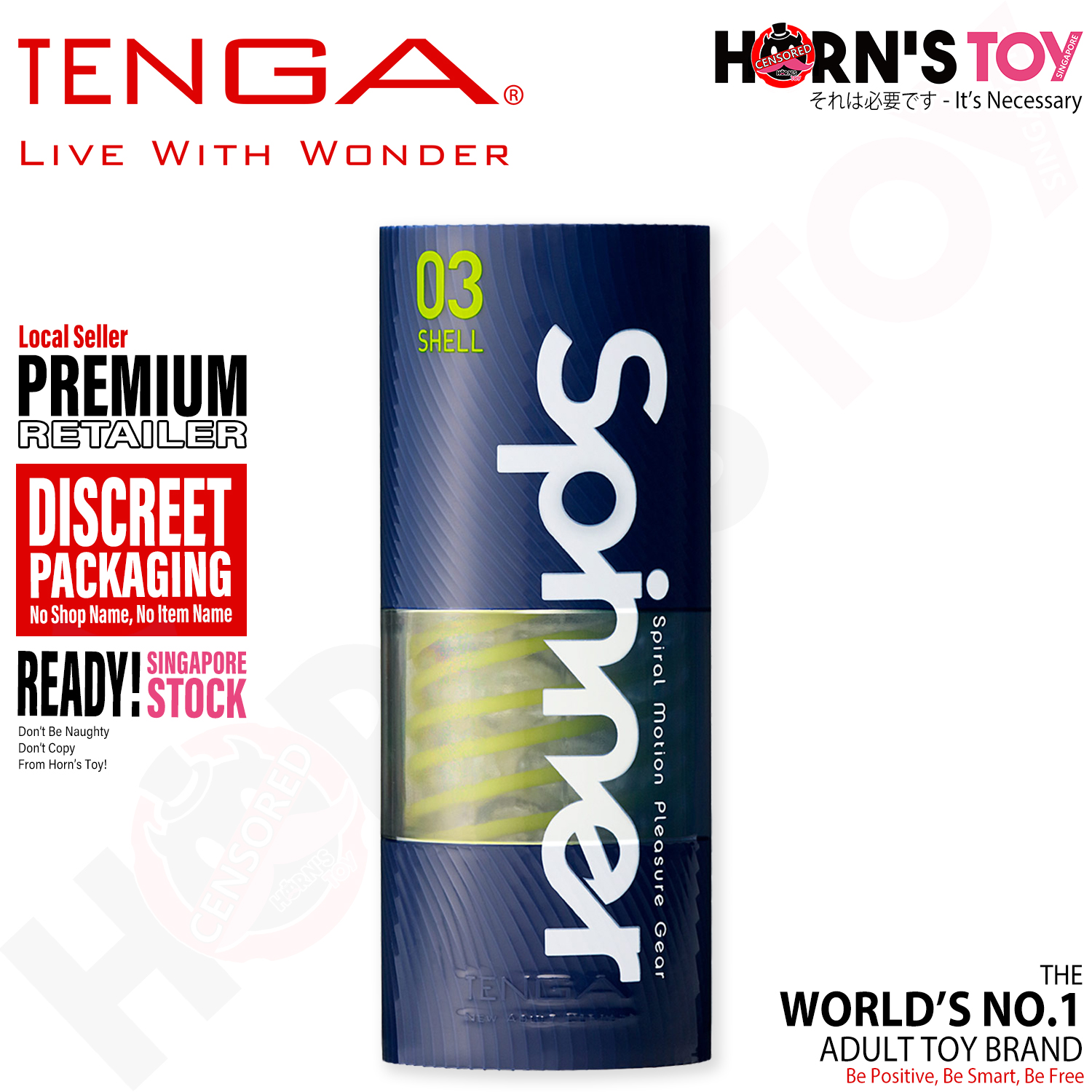 (SG) TENGA Spinner 03 Shell Yellow Male Masturbator Horns Toy | Lazada ...