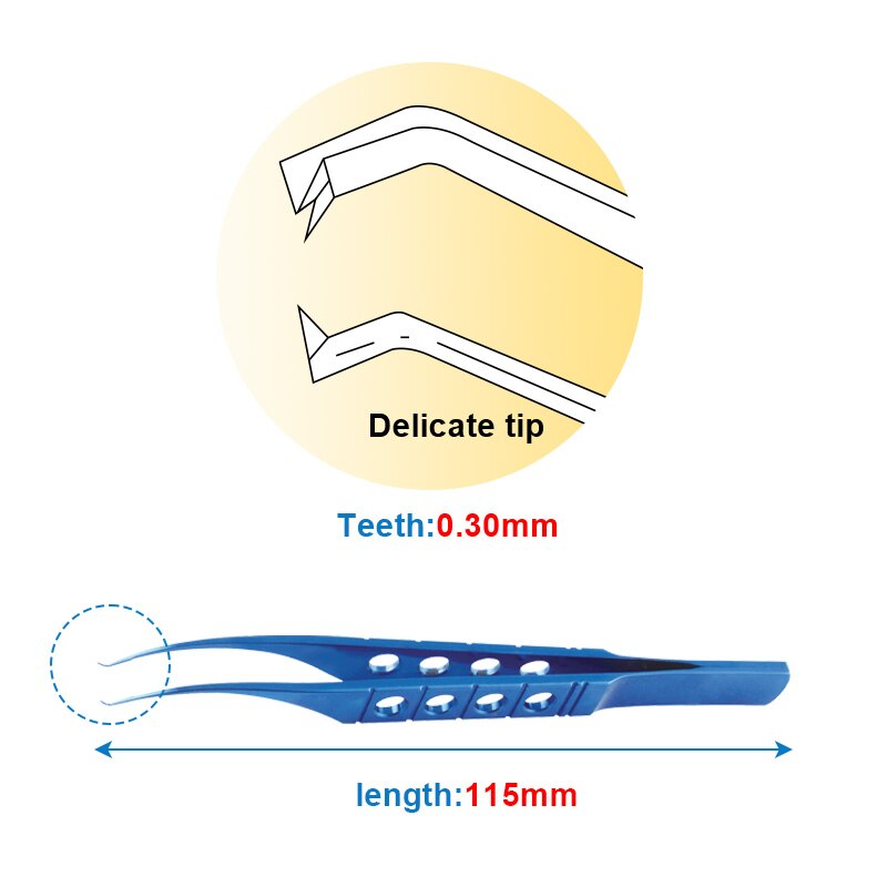 Autoclavable Colibri Toothed Forceps Ophthalmic Tool Instrument ...