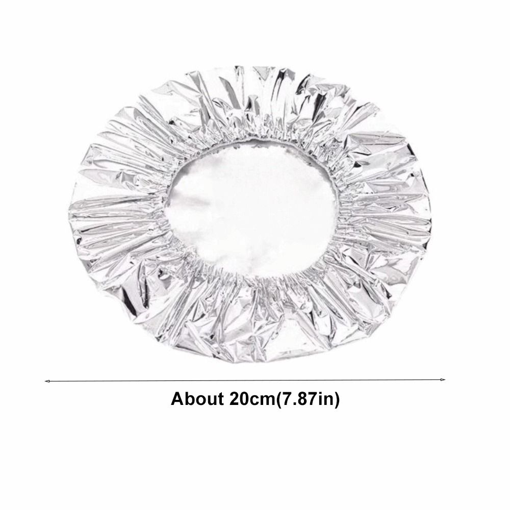 100Pcs Kitchen Tool Reusable Aluminum Foil Bowl Cover Elastic Band Food ...