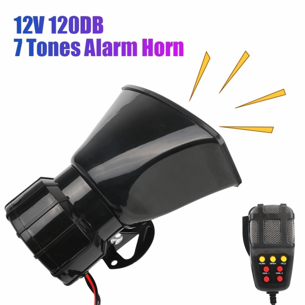 Auto Accessories 12V 7 Sound Talking Siren Air Horn Megaphone Car ...