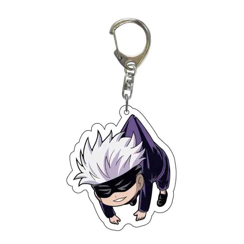 HOT Anime Jujutsu Kaisen Gojo Satoru Cute Keychain Acrylic Anime Figure ...
