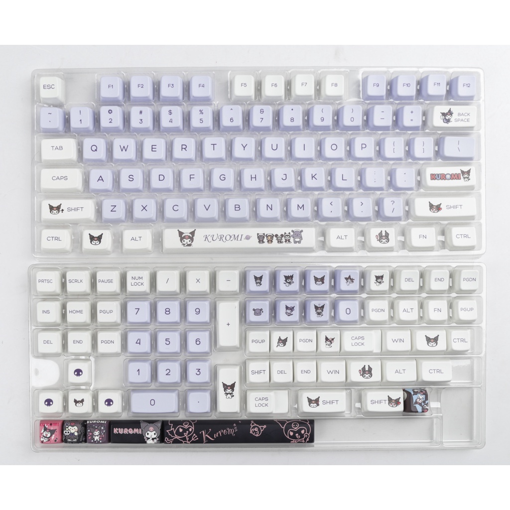 White Purple Keycaps MDA Profile Personalized Keycap For Mechanical ...