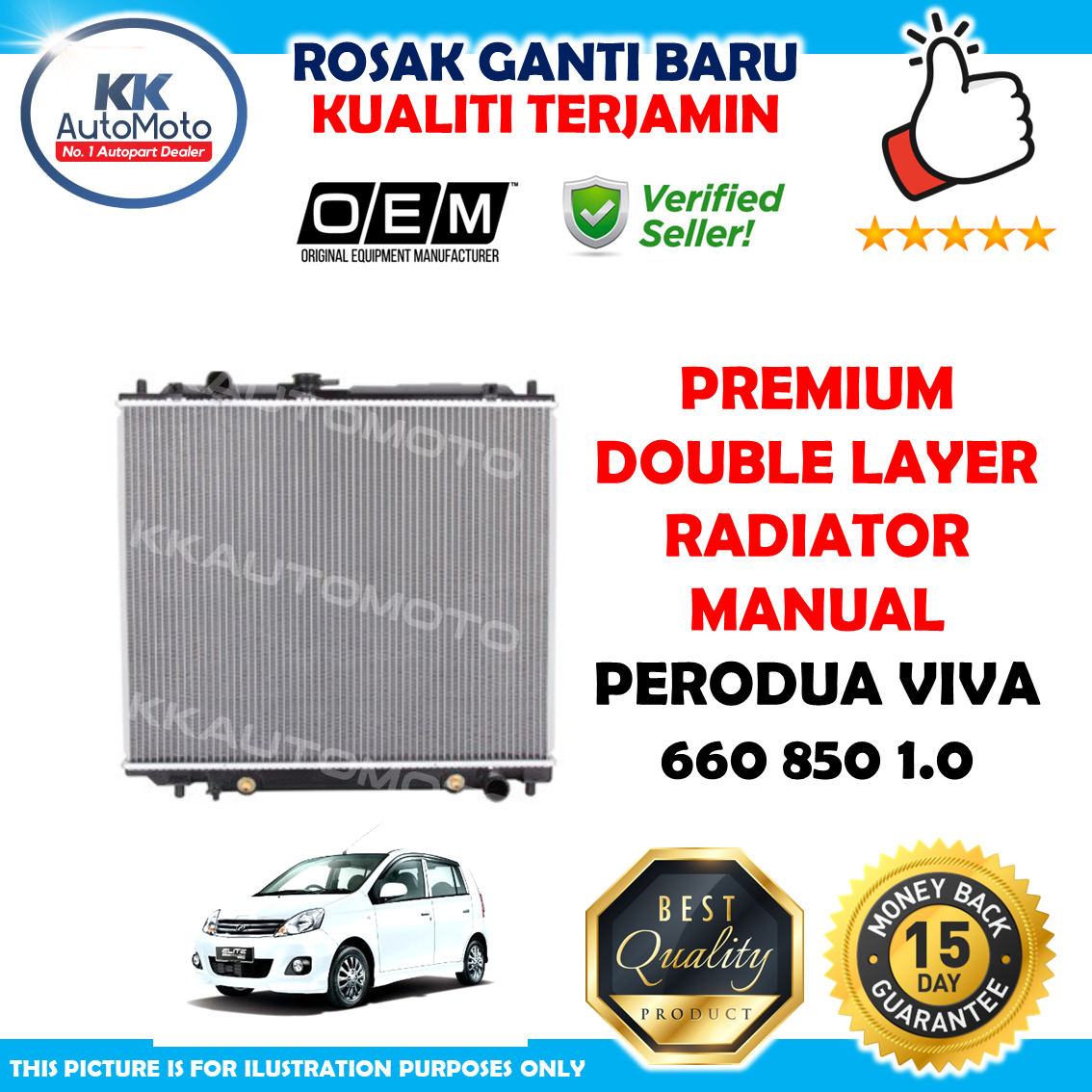 OEM Tangki Radiator - Perodua Viva Manual 660 850 1.0 Premium - Tangki ...