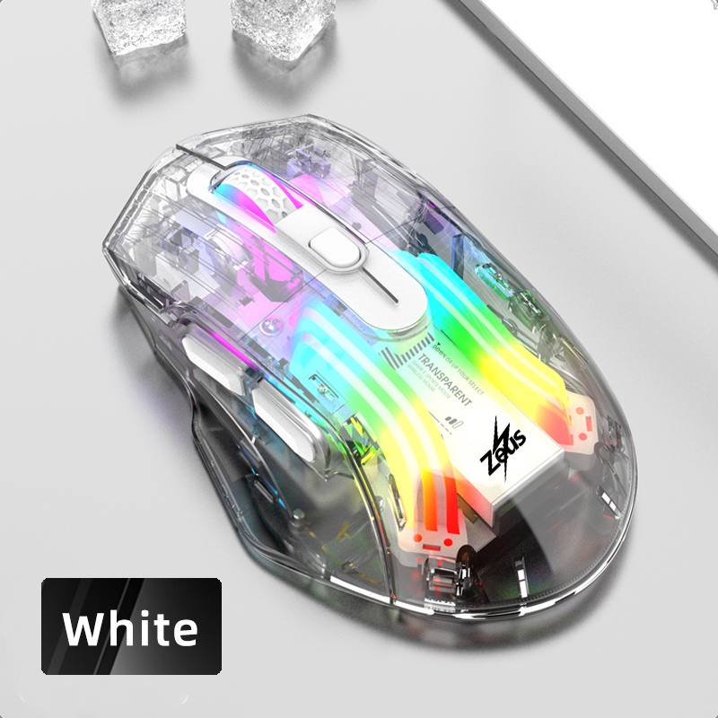 Zeus GD-008 Transparent RGB Mechanical Three Modes Gaming Mouse ...