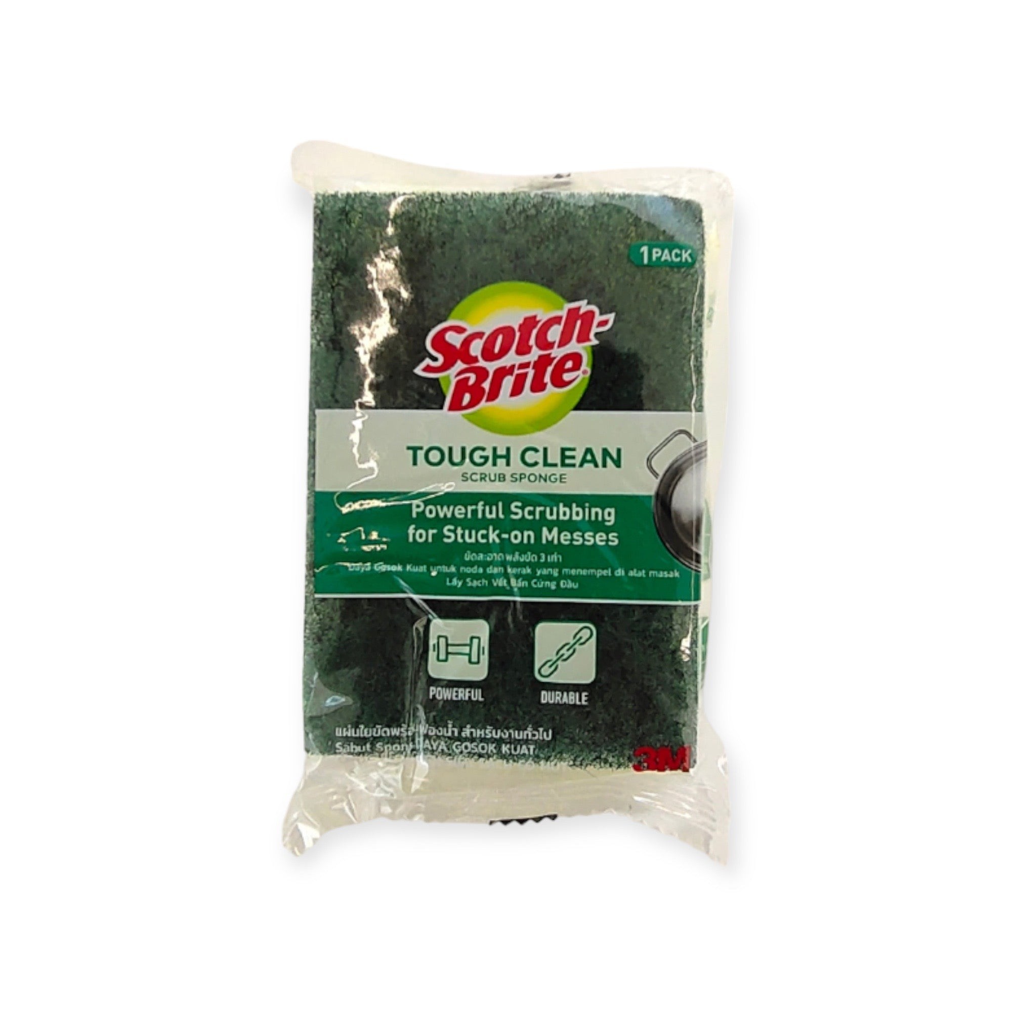 Scotch Brite Tough Clean Scouring Sponge 1S | Lazada