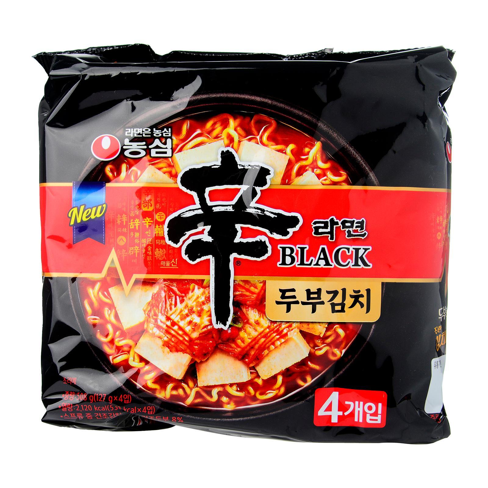 NONGSHIM Korean Shin Ramyun Black with Tofu Kimchi Instant Noodles | Lazada