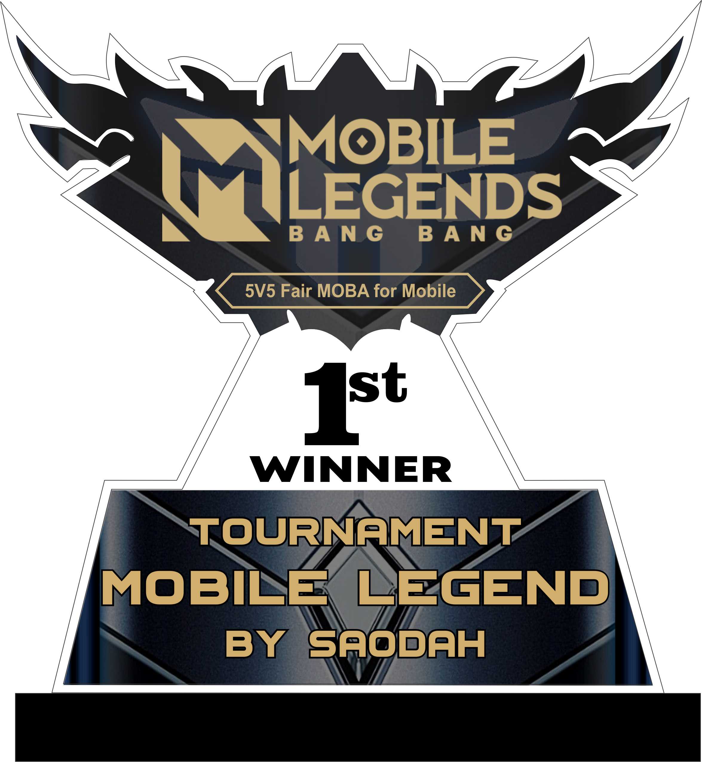 Trophy mlbb/Plakat mlbb/Piala mlbb/Mobile Legends/Bahan Akrilik 3mm dan ...