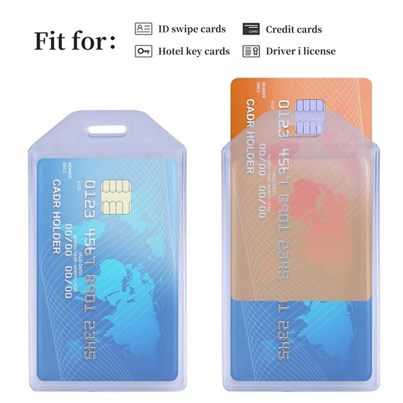 Heavy Duty ID Card Badge Holder, Hard Plastic Vertical Silicone Soft ...