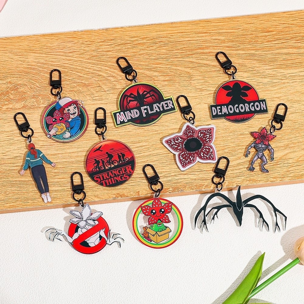 Merchandise Item Acrylic Stranger Things Keychain Mind Flayer Cartoon ...