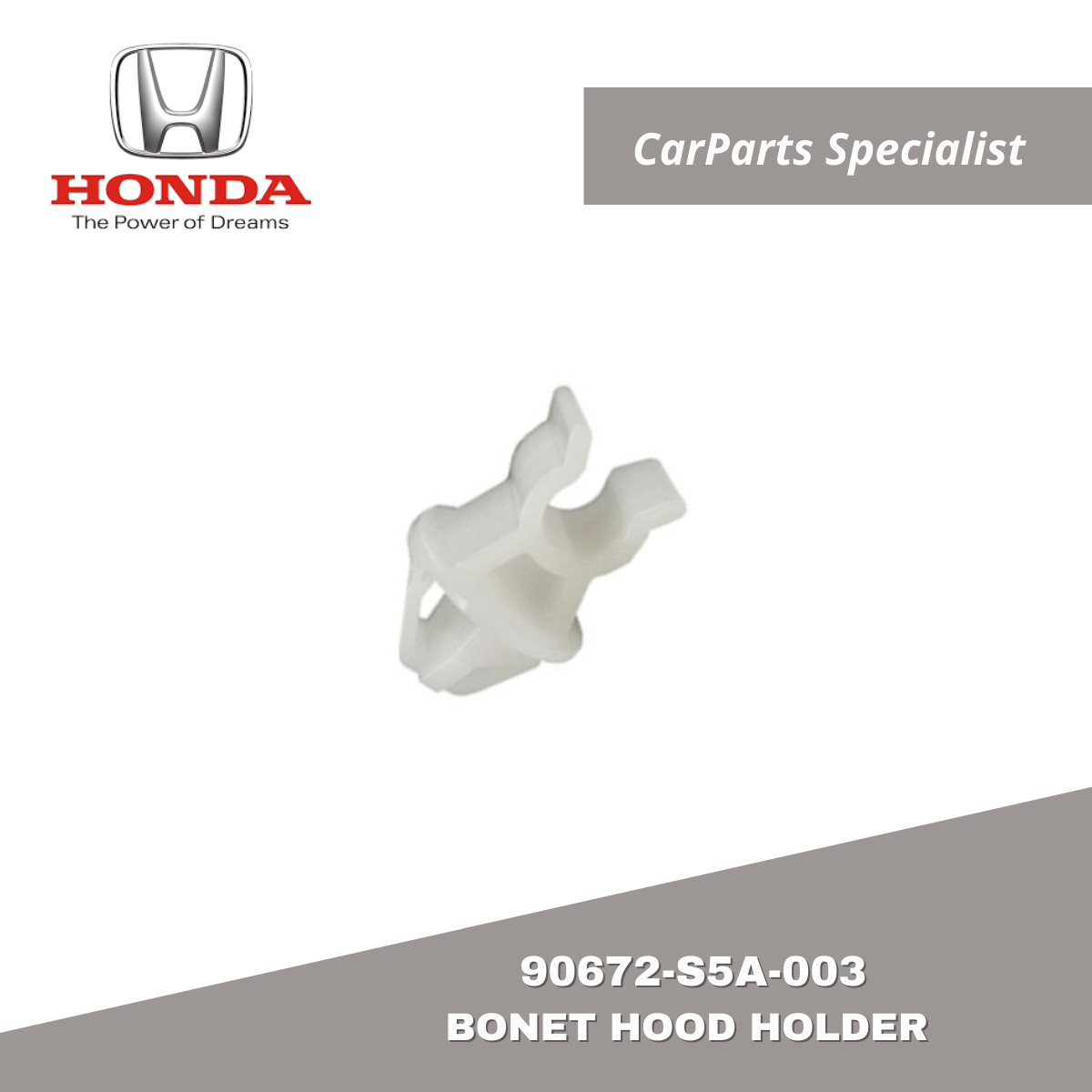 Honda Clip Bonnet Holder (ORIGINAL / GENUINE) - CRV, JAZZ, JAZZ HYBRID ...