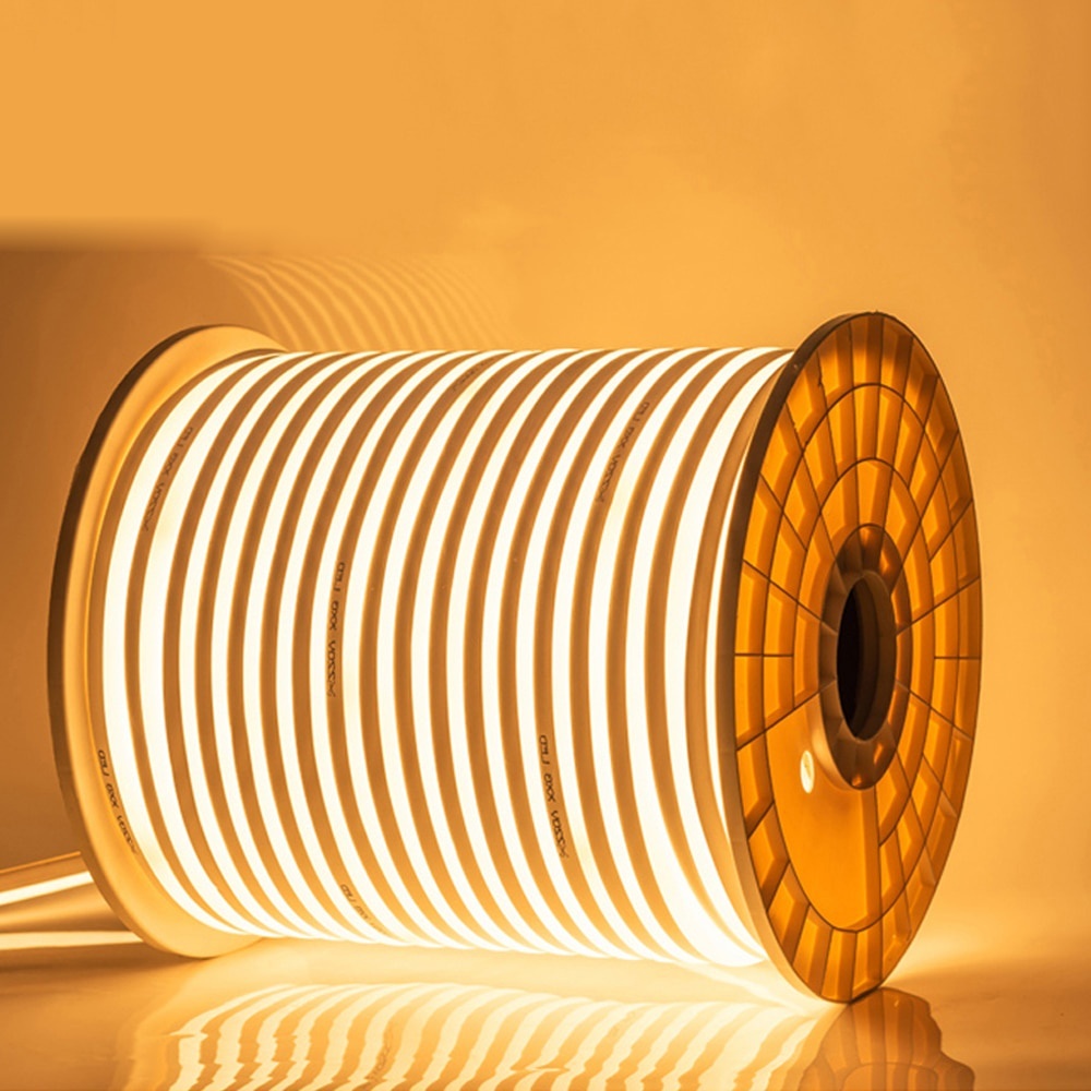 Popular 100 Meters Neon Led Strip Light 220V AC Waterproof Narrow Neon ...