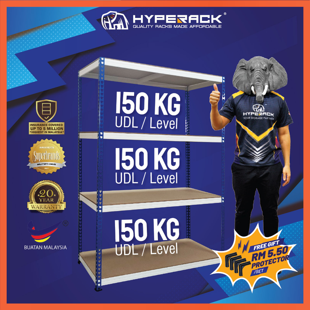 🐘 HYPERACK™️ Livin Rack Boltless Rack Shelf Rack Storage Rack Rak ...