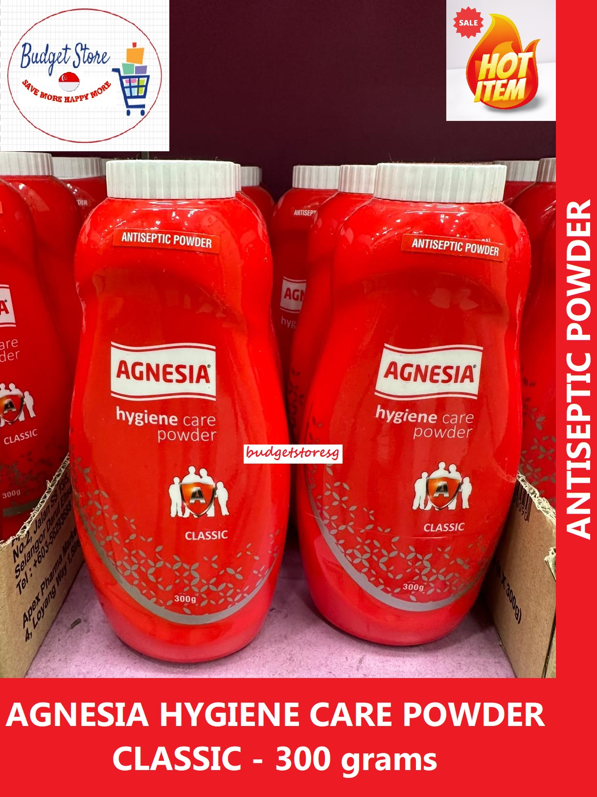 Agnesia Hygiene Care Powder Classic (For Heat Rash & Skin Irritation ...