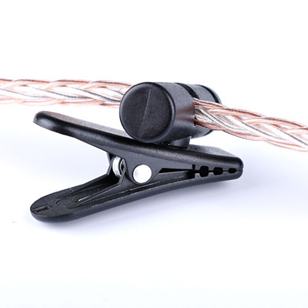 Black Rotatable Lapel Collar Mount Universal Headphone Cord Clips Wire ...