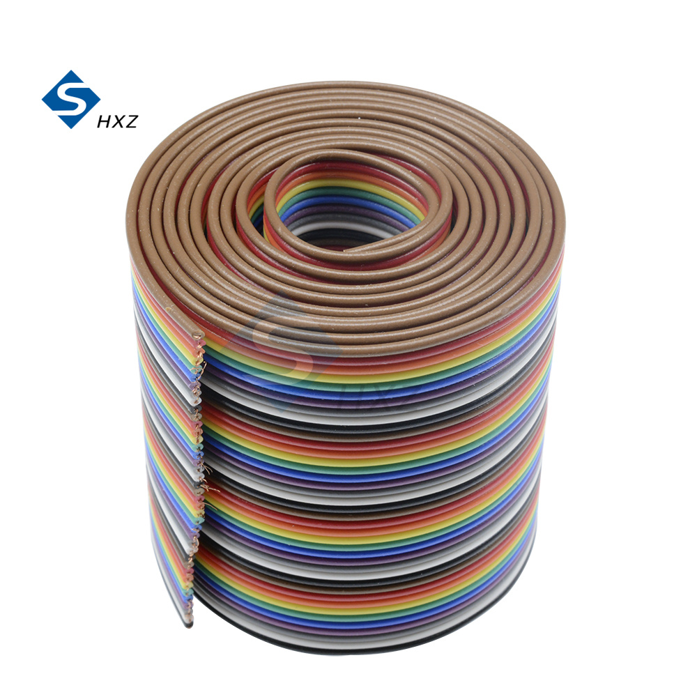 【TopazTrove】1 Meter 3.3 Feet 40Pin 40-pin Dupont Line Flat Rainbow ...