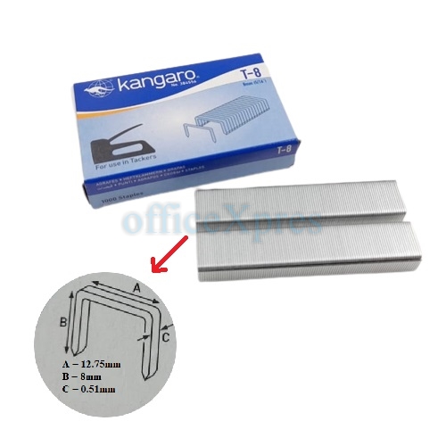 Isi Stapler Tembak T8 / Necis Peluru isi staples 8mm / Isi Staples Gun ...