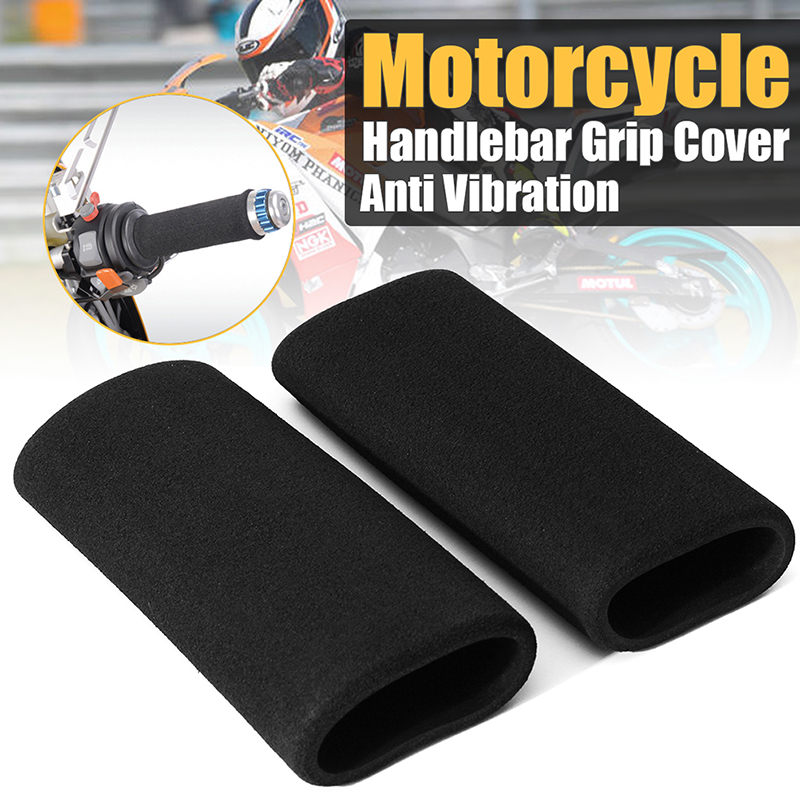 2Pcs Motorcycle Handle Cover Slip On Anti Vibration Comfort Handlebar ...