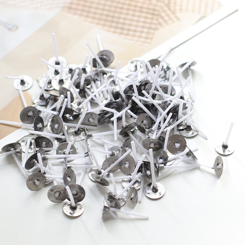 Yo-Fun 50/100pc Smokeless Candle Wicks Pre-Waxed Cotton Core Wicks with ...
