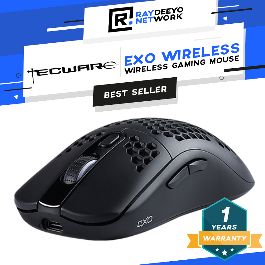 Tecware Exo Wireless RGB Gaming Mouse (Black/White) [Lightweight/6 ...
