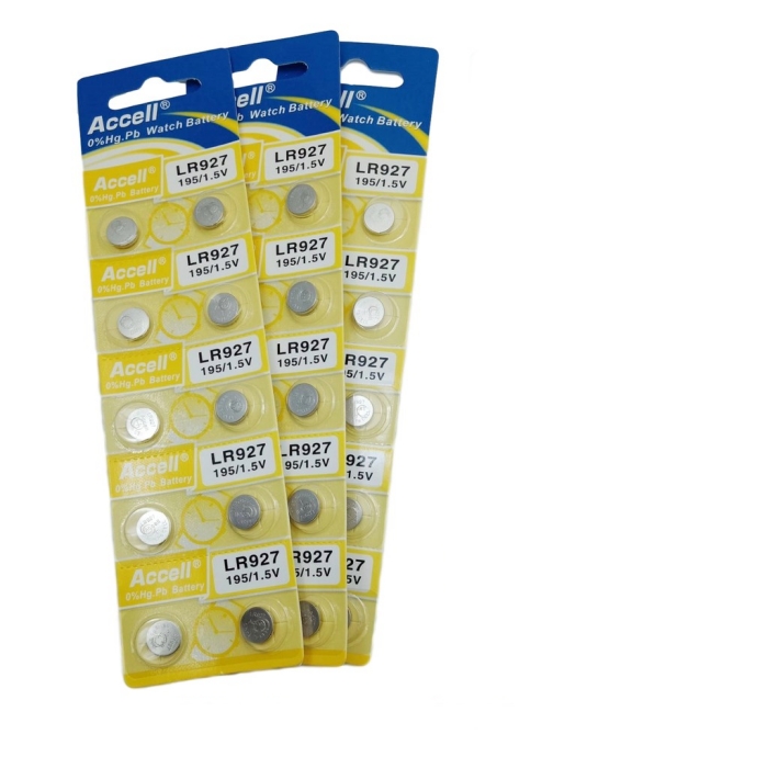 ถ่าน Accell LR927 ราคาแผงละ 25฿ ถ่านเครื่องคิดเลข ถ่านใส่ของเล่น (1แผง ...