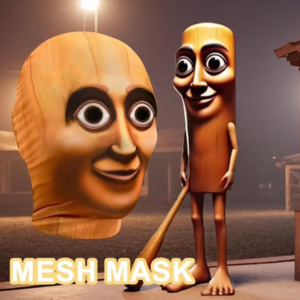 Funny 3D Printed TungTungTung Cosplay Props Costumes Full Face Role ...