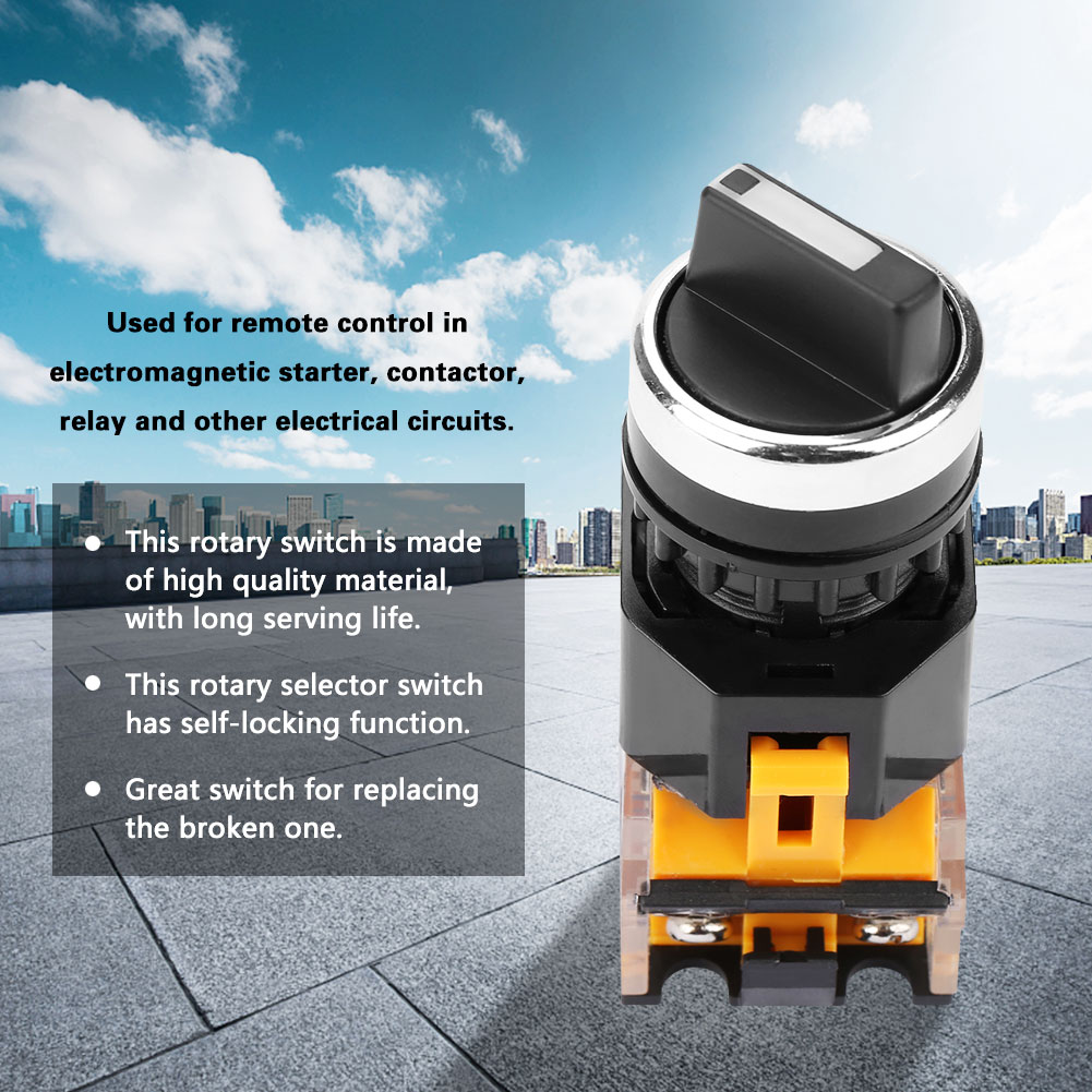 Rotary Selector Switch 3 Position Selector Switch 2NO ON/Off Rotary ...