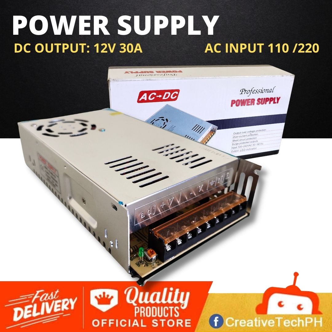 30A Power Supply 12V 30A ( AC Input 110/220) | Lazada PH