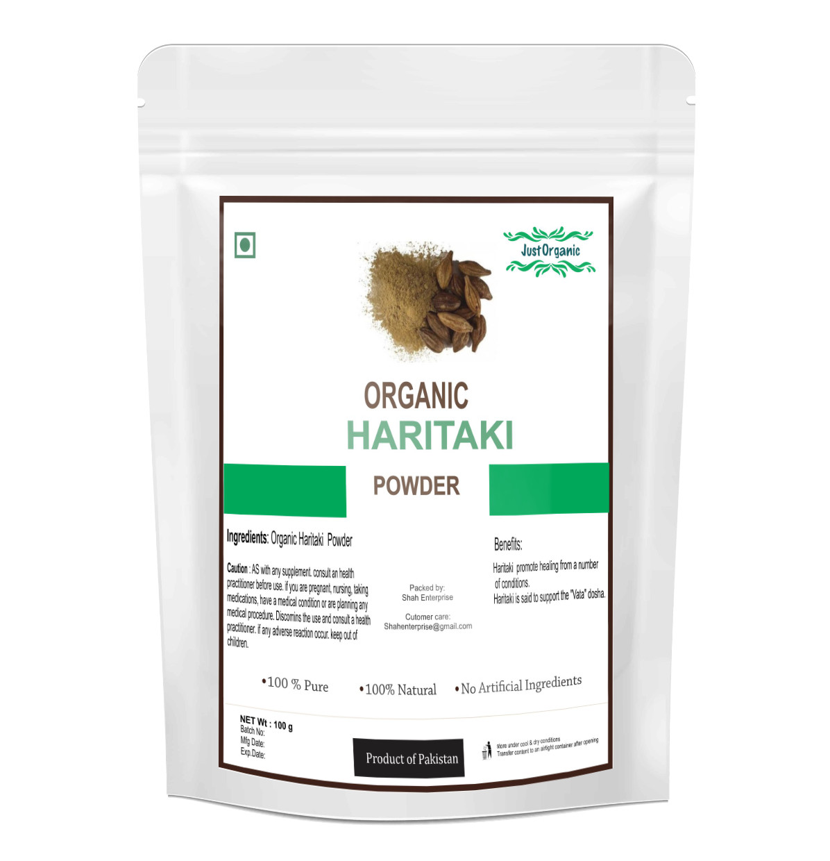Organic Haritaki Powder 200 gm | Daraz.pk