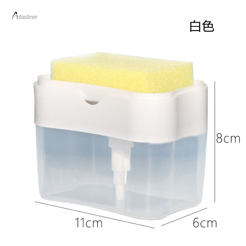 Portable Detergent Dispenser Set For Kitchen Dish Soap Box With Sponge ...
