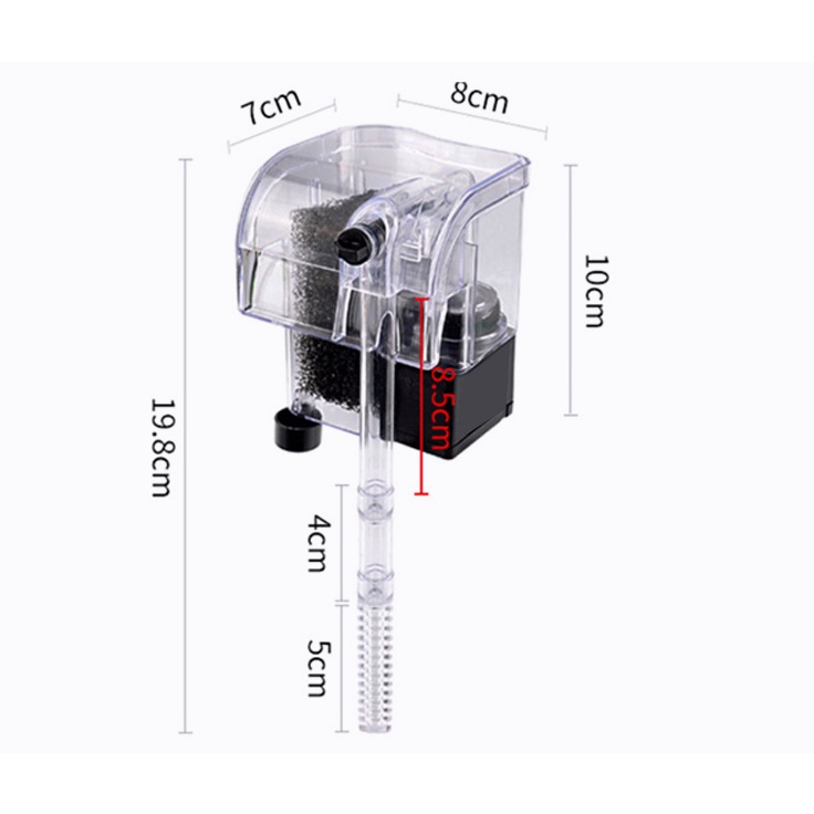 SG External Fish Tank Hang-On-Back Filter Aquarium Filter Waterfall ...