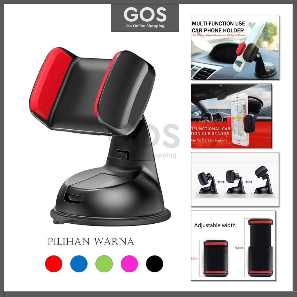 Holder Hp Di Mobil Kaca Dashboard Original 360 Derajat Car Phone Mount ...