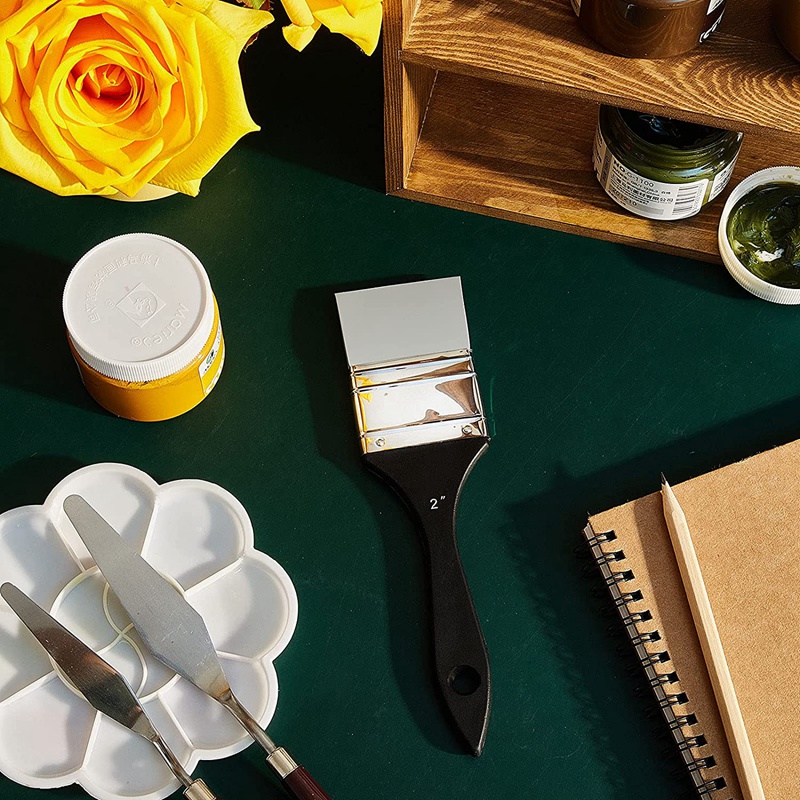 yunhaoshankui Silicone Color Shaper Brush Wide Firm Flat Silicone Paint ...