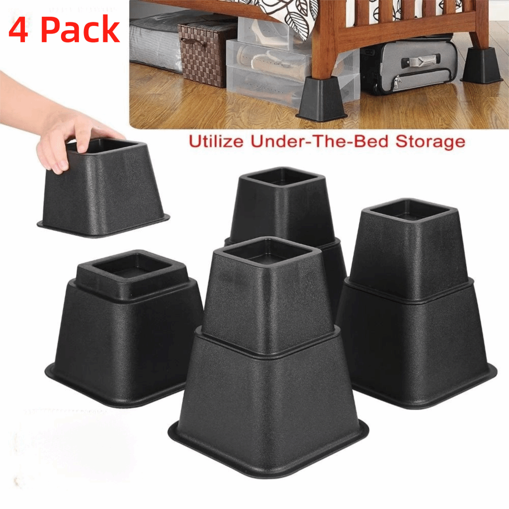 4Pcs Premium Heavy Duty Furniture Leg Risers Adjustable Height ...