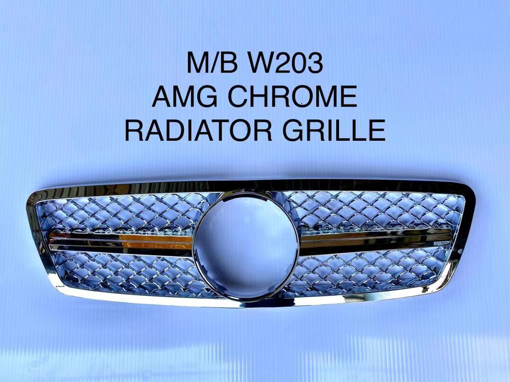 MERCEDES W203 AMG 1 LINE CHROME GRILLE WITH LOGO READY STOCK K.L | Lazada