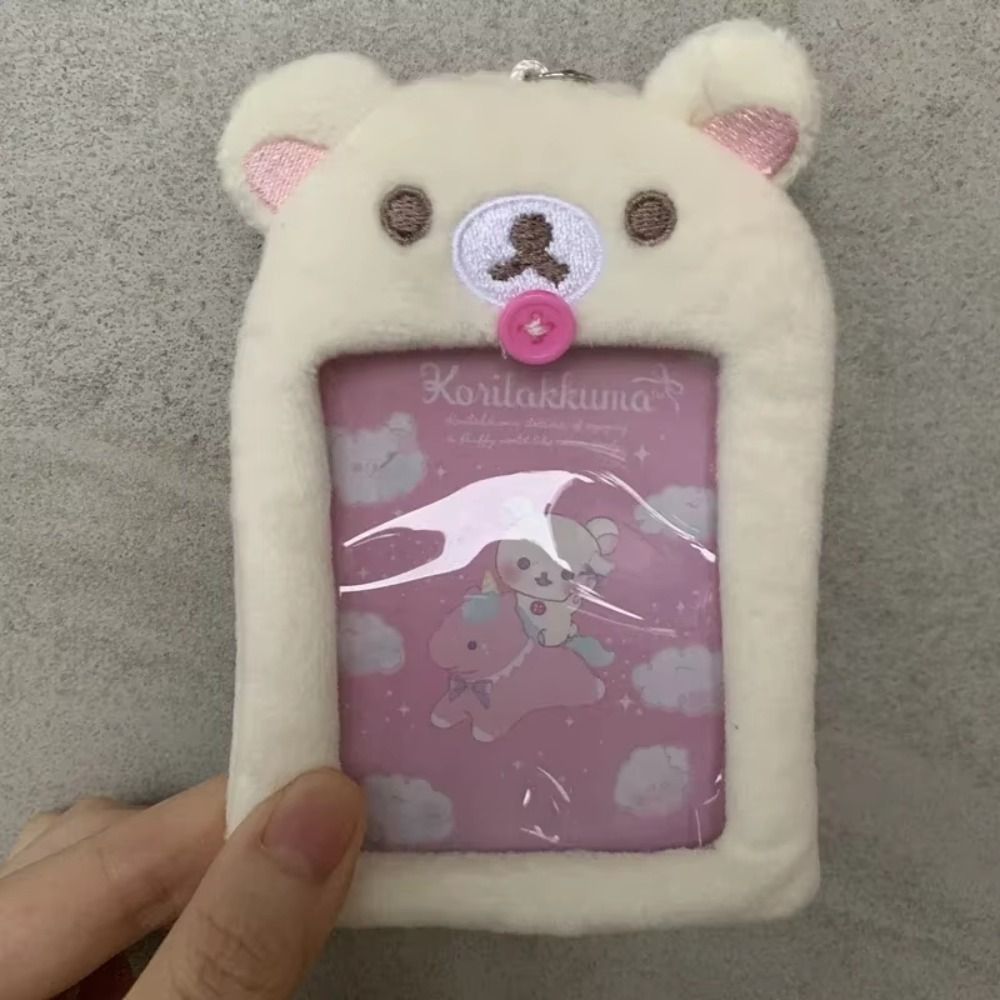 Educational Rilakkuma ID Card Holder Photo Storage Relax Bear Plushes ...