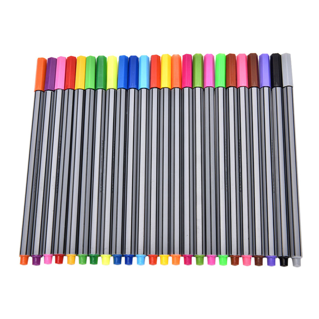 【The Quiet Page】Professional Finliner 0.4 Mm 24 Fineliner Pens Color ...