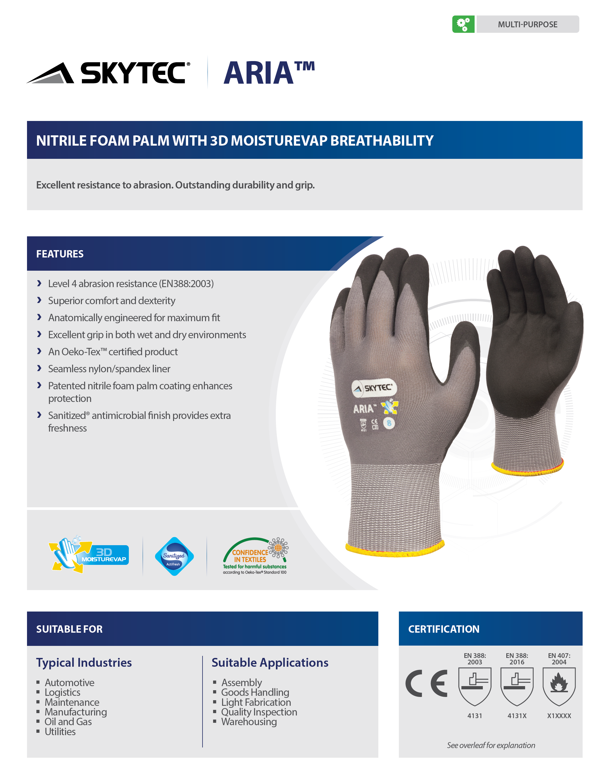 Skytec Aria General Safety Glove | Lazada