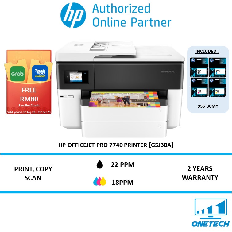 HP OfficeJet 7720 / 7740 A3 Wide Format All In One Printer (Touch & Go ...