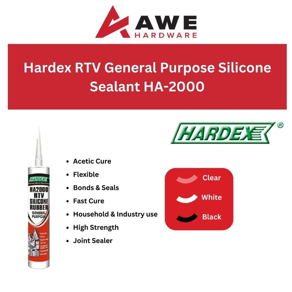 Hardex RTV General Purpose Silicone Sealant HA-2000C | Lazada
