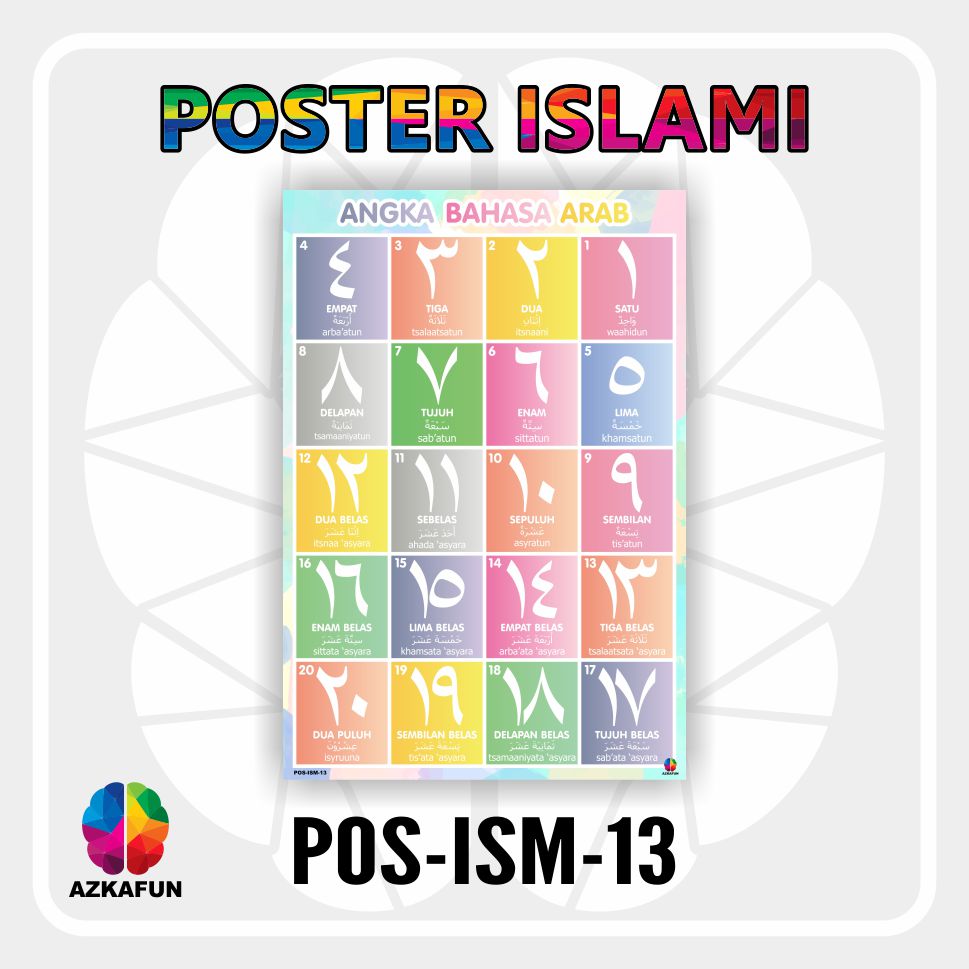 Poster Islami ANGKA ARAB - Poster edukasi anak | Lazada Indonesia