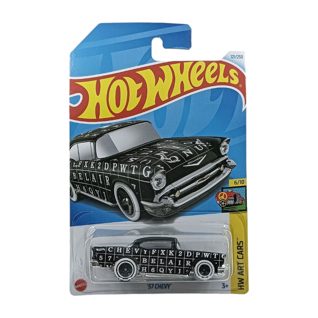 Hot Wheels 57 Chevy Hitam Tampo Huruf HW Art Cars - E 2024 | Lazada ...