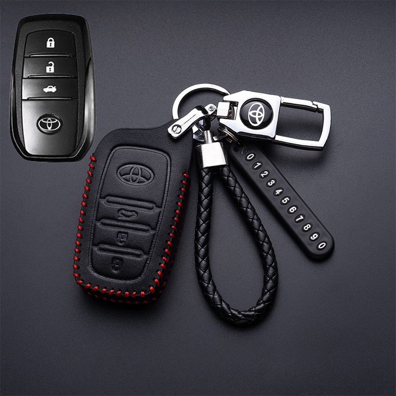 FTU Cod high quality leather for toyota key cover Remote key case with ...