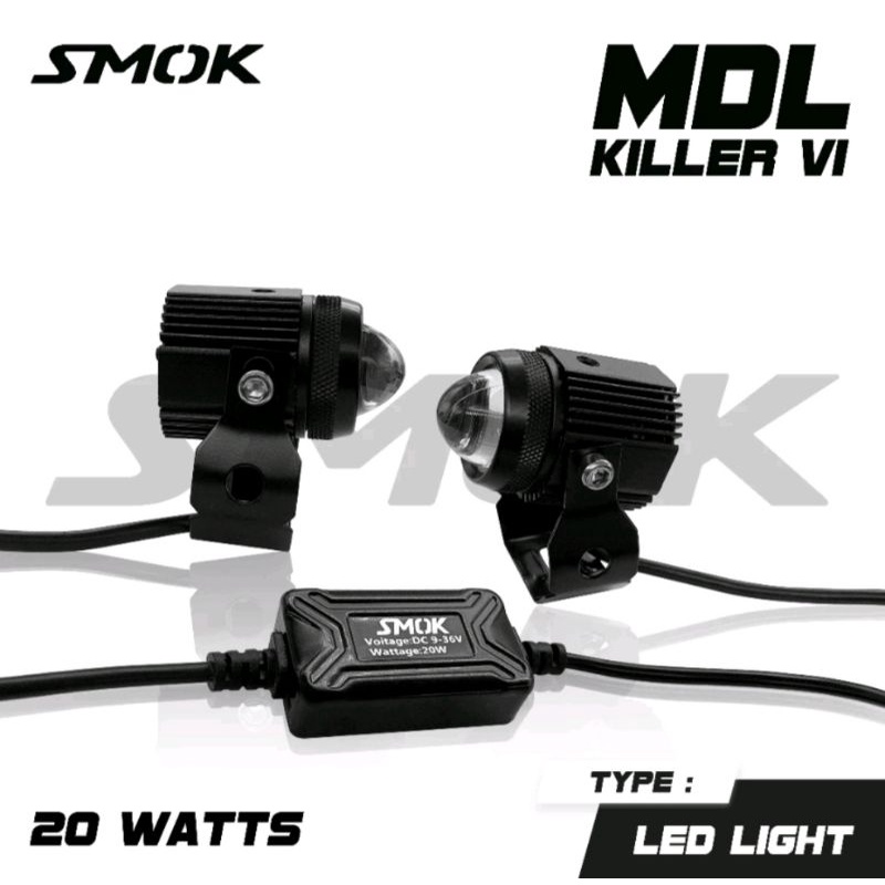 SMOK MDL KILLER MINI DRIVING LIGHT V1 V3 VERSION 3 4 WIRE WHITE/YELLOW ...