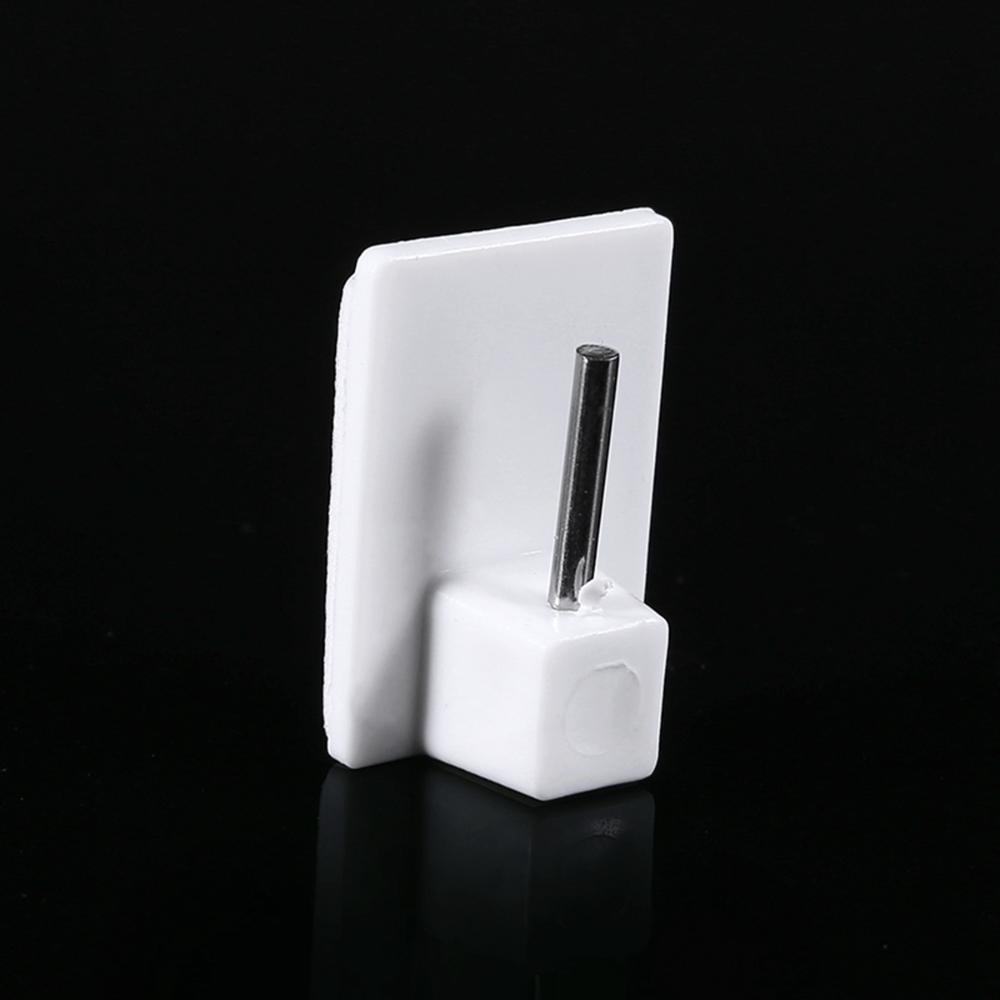 Bathroom Home Practical Rectangle PVC Wall Hooks Curtain Buckle Storage ...