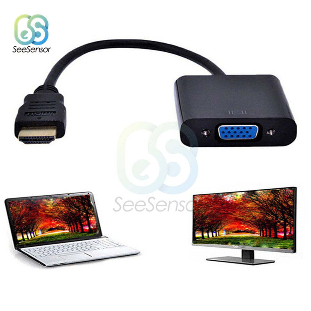 【New Arrivals】HDMI to VGA Adapter Male To Famale Converter Adapter ...