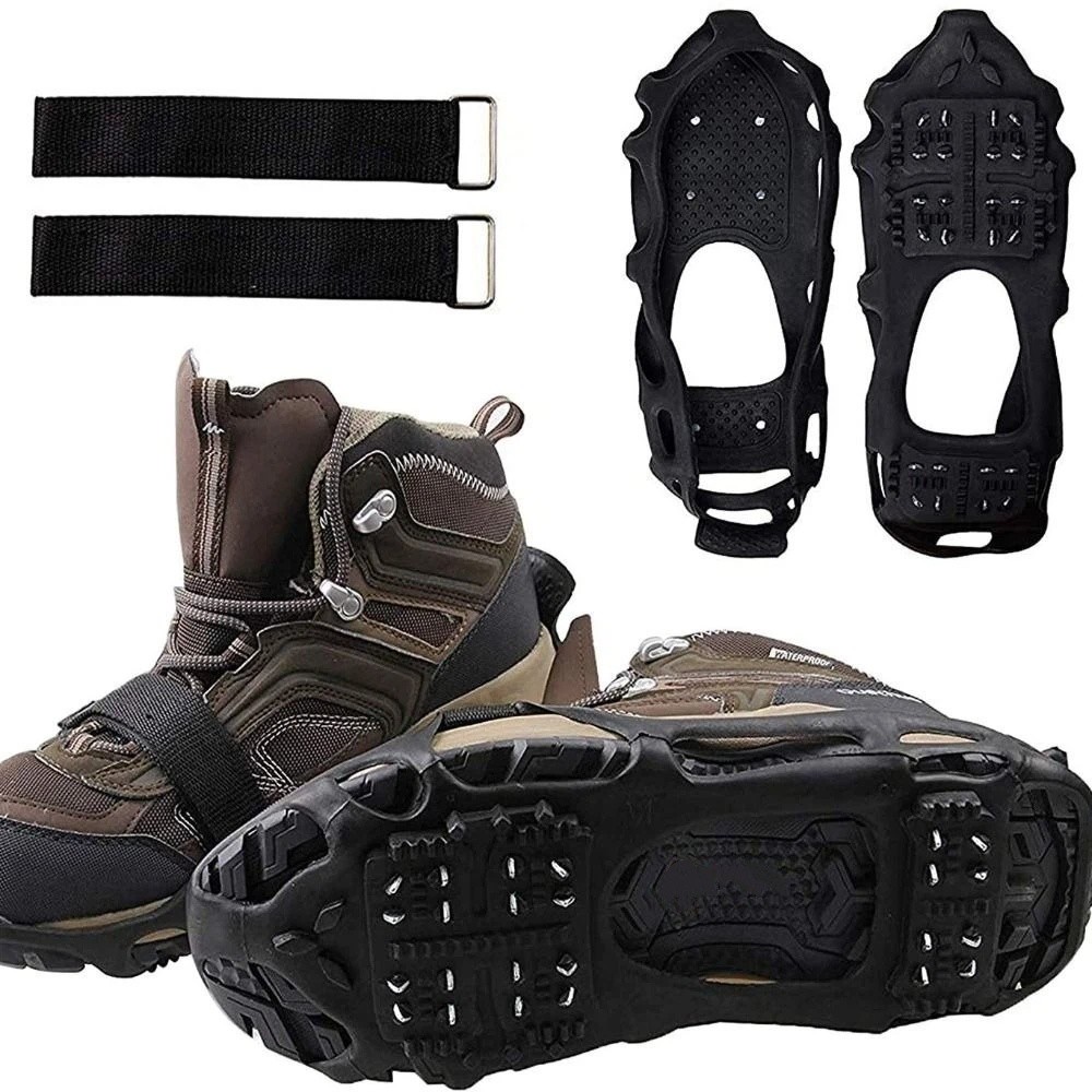 Durable 24 Studs Ice Snow Traction Cleats Stretch Rubber Wear-resistant ...