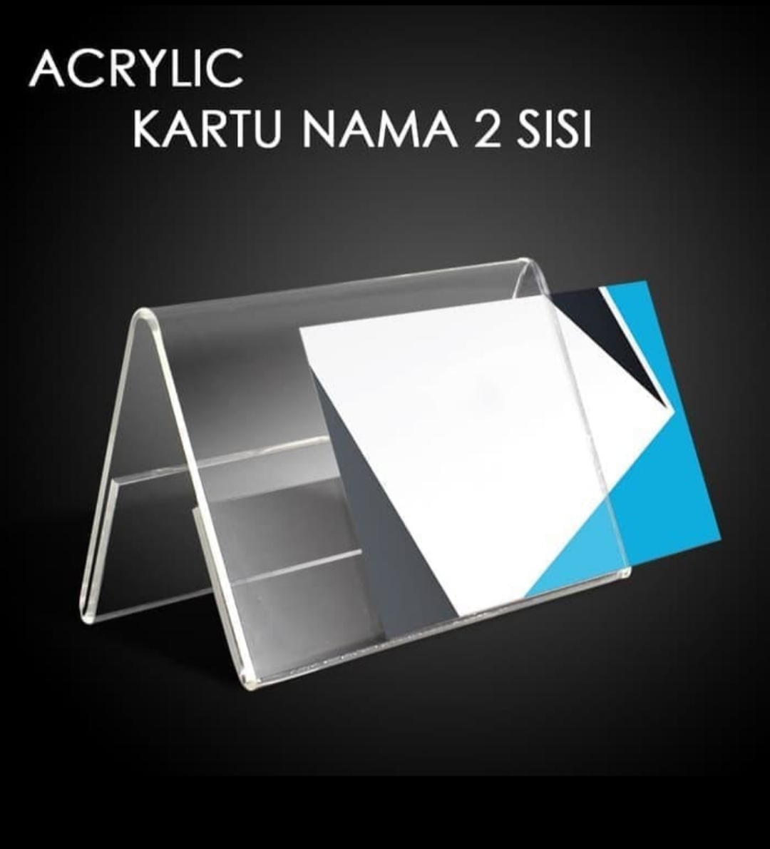 Acrylic Akrilik Kartu Nama Segitiga Acrylic Akrilik Kartu Nama Nomor ...