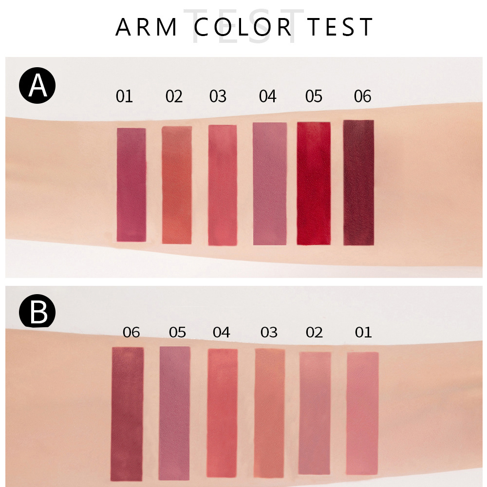 HANDAIYAN 6pcs/Set Lip Gloss Long Lasting Waterproof Velvet Lip Tint ...