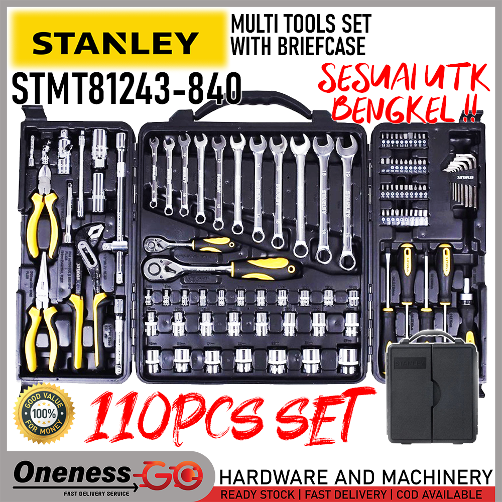 ''STANLEY'' MULTI TOOLS SET WITH BRIEFCASE 110PCS STMT81243-840 ...